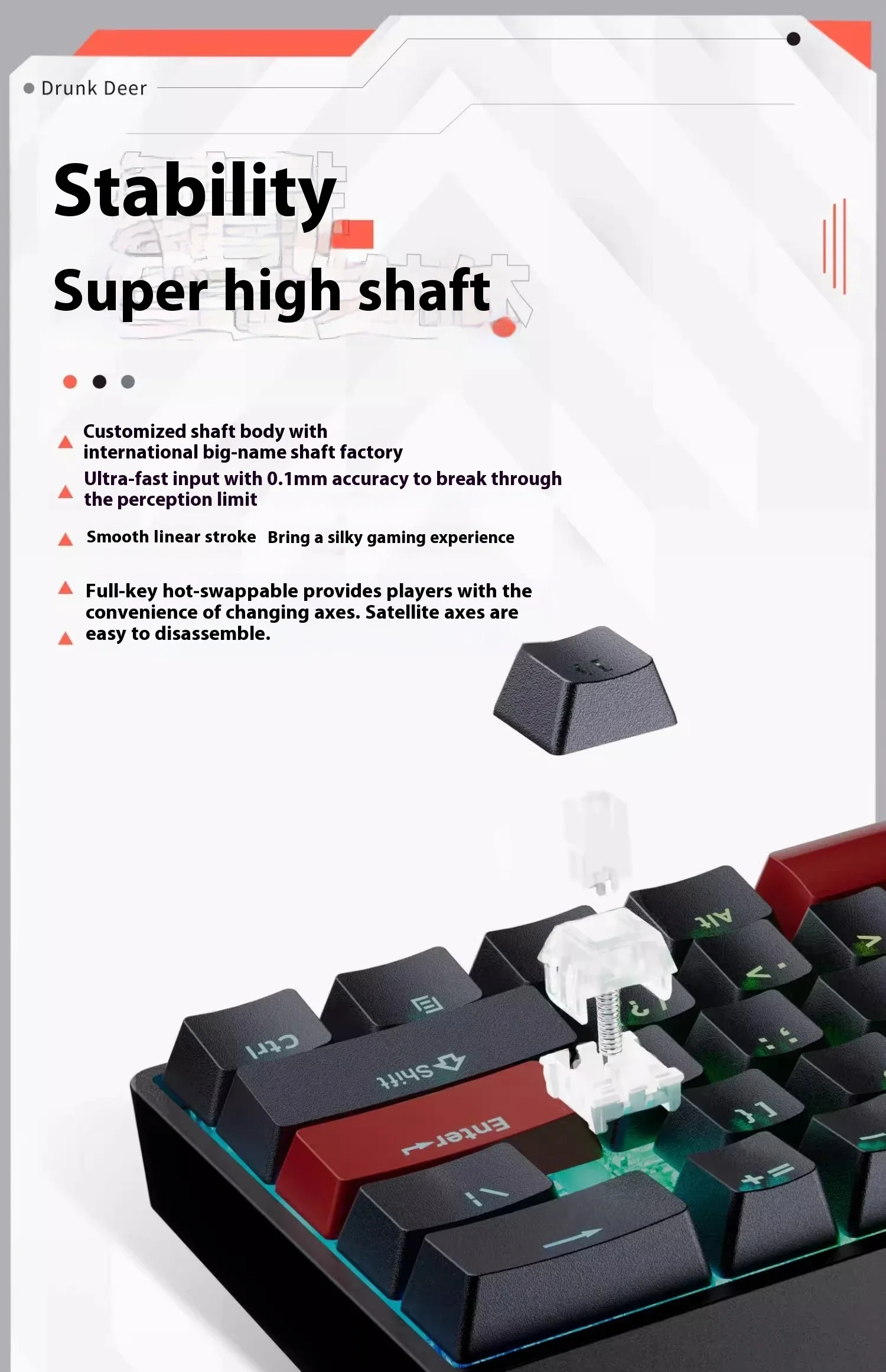 DrunkDeer G60 Wired Magnetic Keyboard RGB Driver Adjustable Hot ...