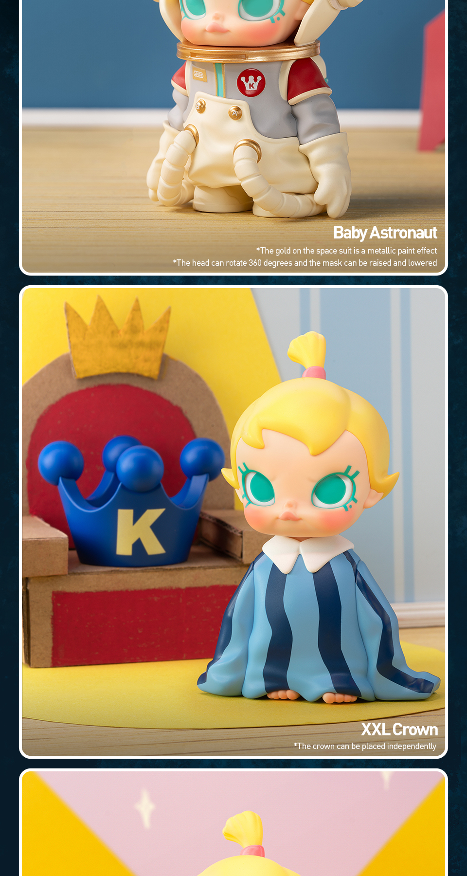 POP MART Baby Molly When I was Three! Series Figures Blind Box Action ...