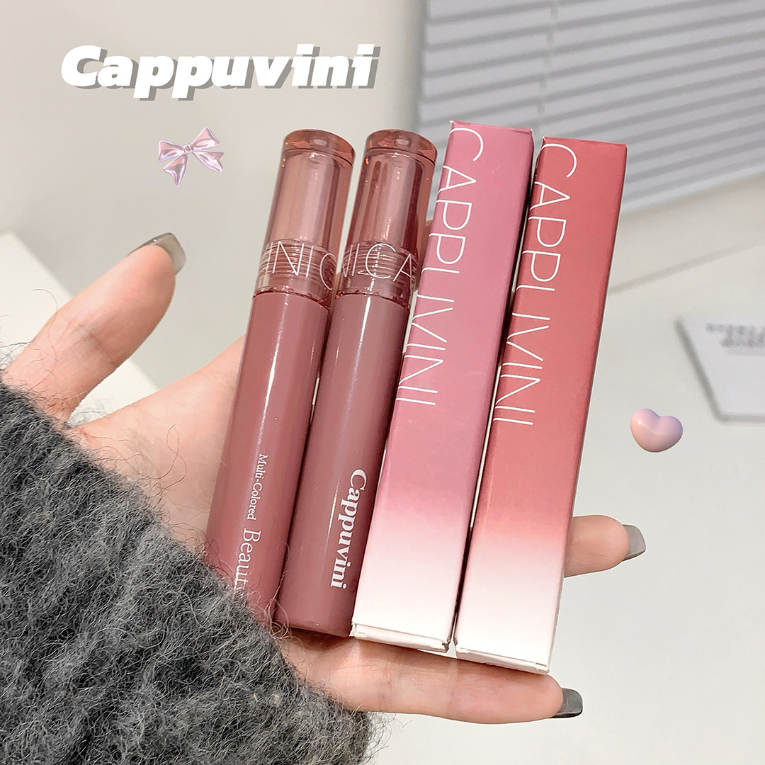 CAPPUVINI Nude Lip Gloss Water Mirror lip glaze Cruelty Free lipstick ...