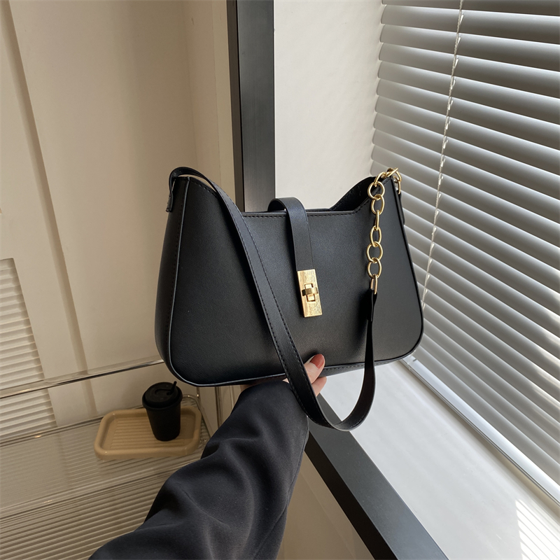 1 PC Fashion Leisure PU Leather Solid Color Lock Closure Zipper Style ...