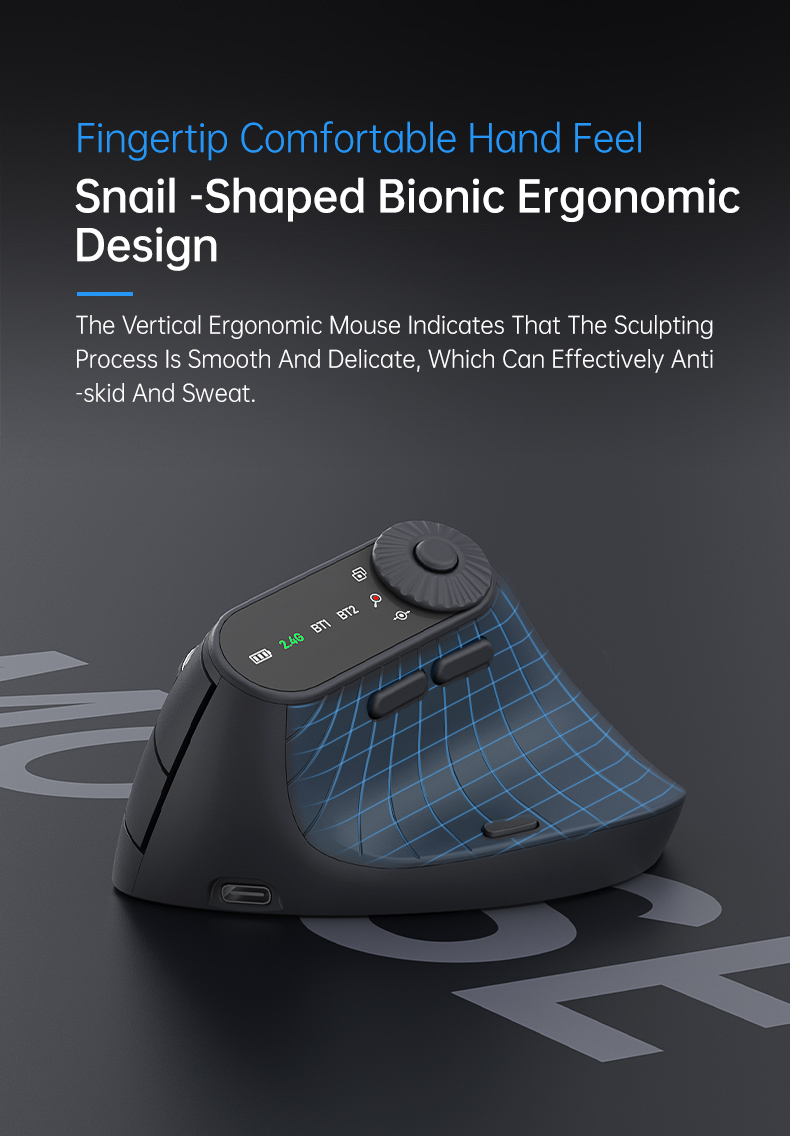 Monster M2 PRO Mouse Bluetooth Wireless Non Slip Ergonomic Design Light ...