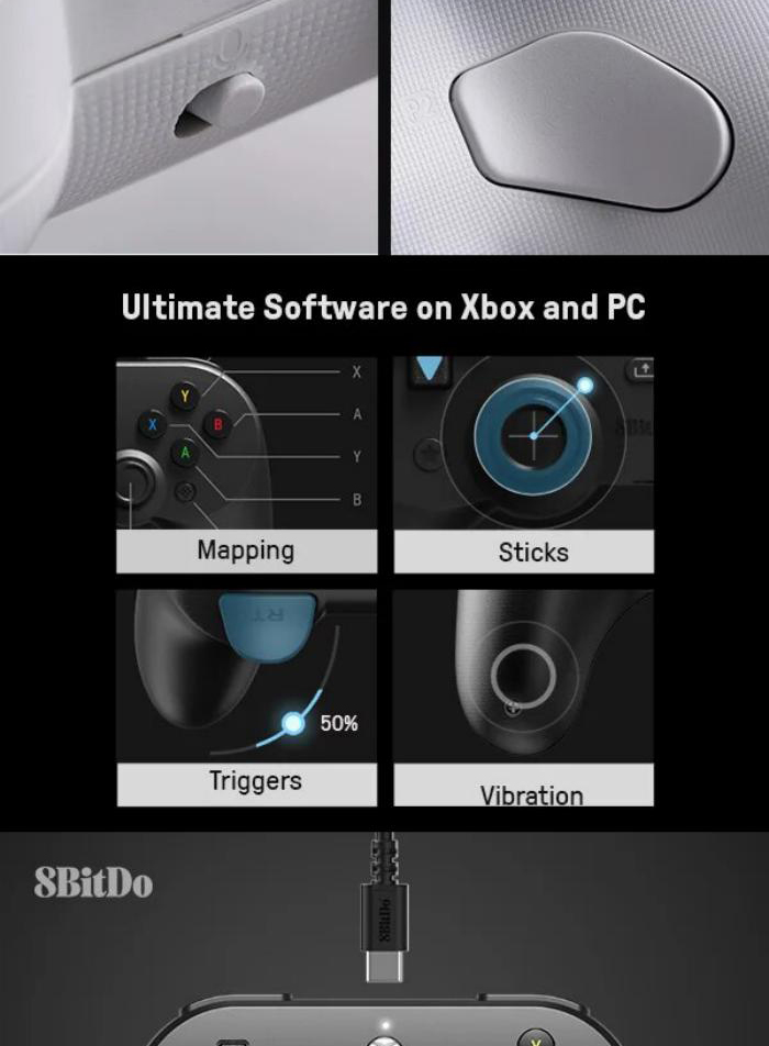 NEW 8BitDo Pro 2 Wired Controller for Xbox Hall edition ,USB Gamepad ...