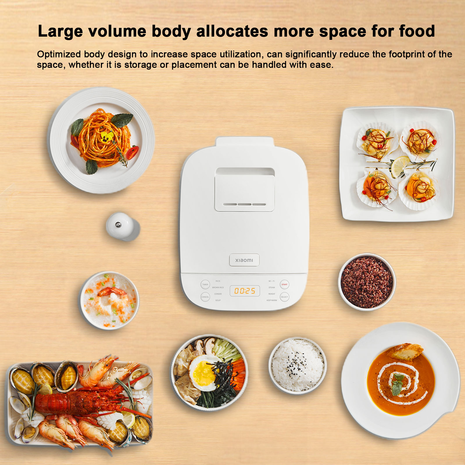 Xiaomi 3L Smart Multifunctional Rice Cooker Global Version APP Controls ...