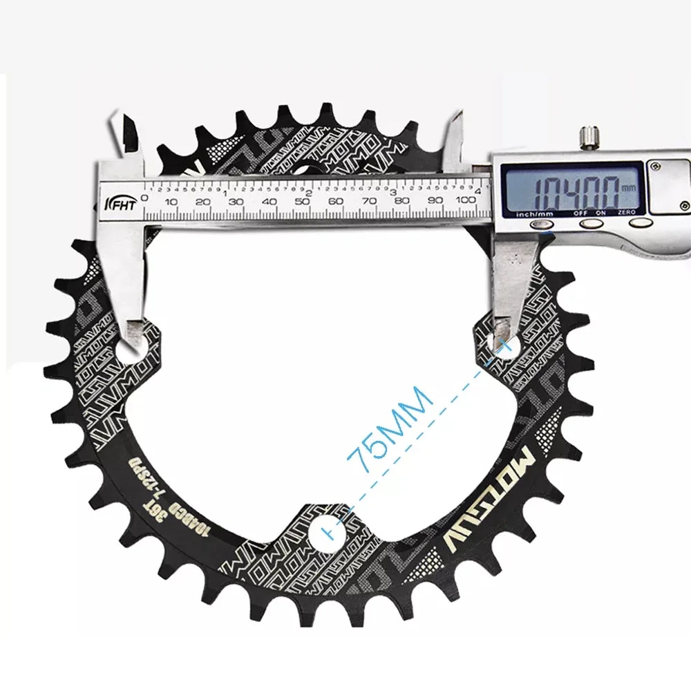 Bicycle Crank 104BCD Round Shape Narrow Wide MTB Chainring Bicycle ...