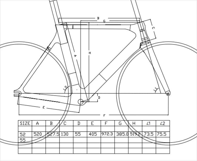 Seaboard FA06 Fixed Gear Carbon Fibre Frame 52cm Size 700c Single Speed ...