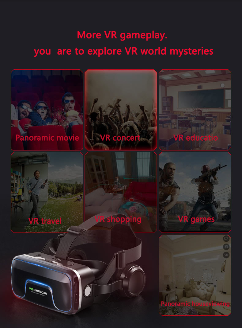 VR Shinecon 10.0 Helmet 3D Glasses Virtual Reality Casque For ...