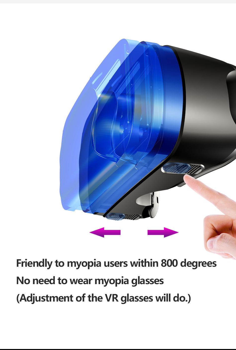 3D VR Headset Smart Virtual Reality Glasses Helmet for Smartphones with ...