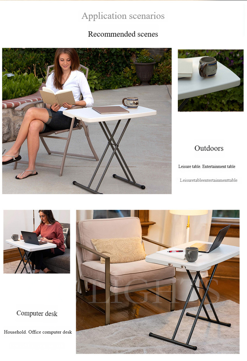 Personal Table Folding Table Adjustable Height Heavy duty Study table ...