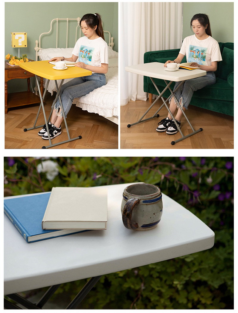 Personal Table Folding Table Adjustable Height Heavy duty Study table ...