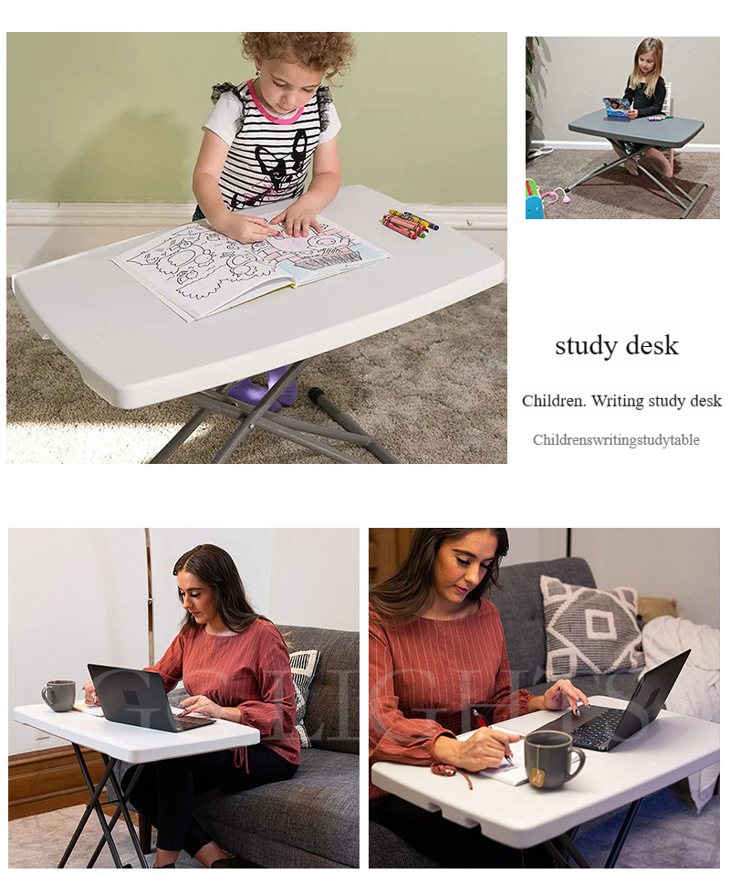 Personal Table Folding Table Adjustable Height Heavy duty Study table ...