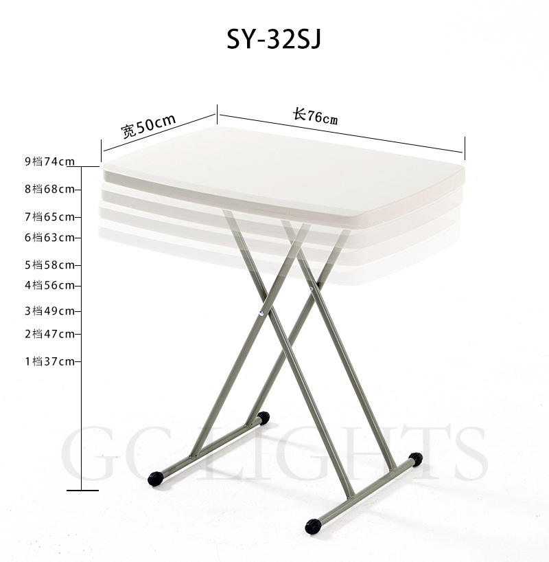 Personal Table Folding Table Adjustable Height Heavy duty Study table ...
