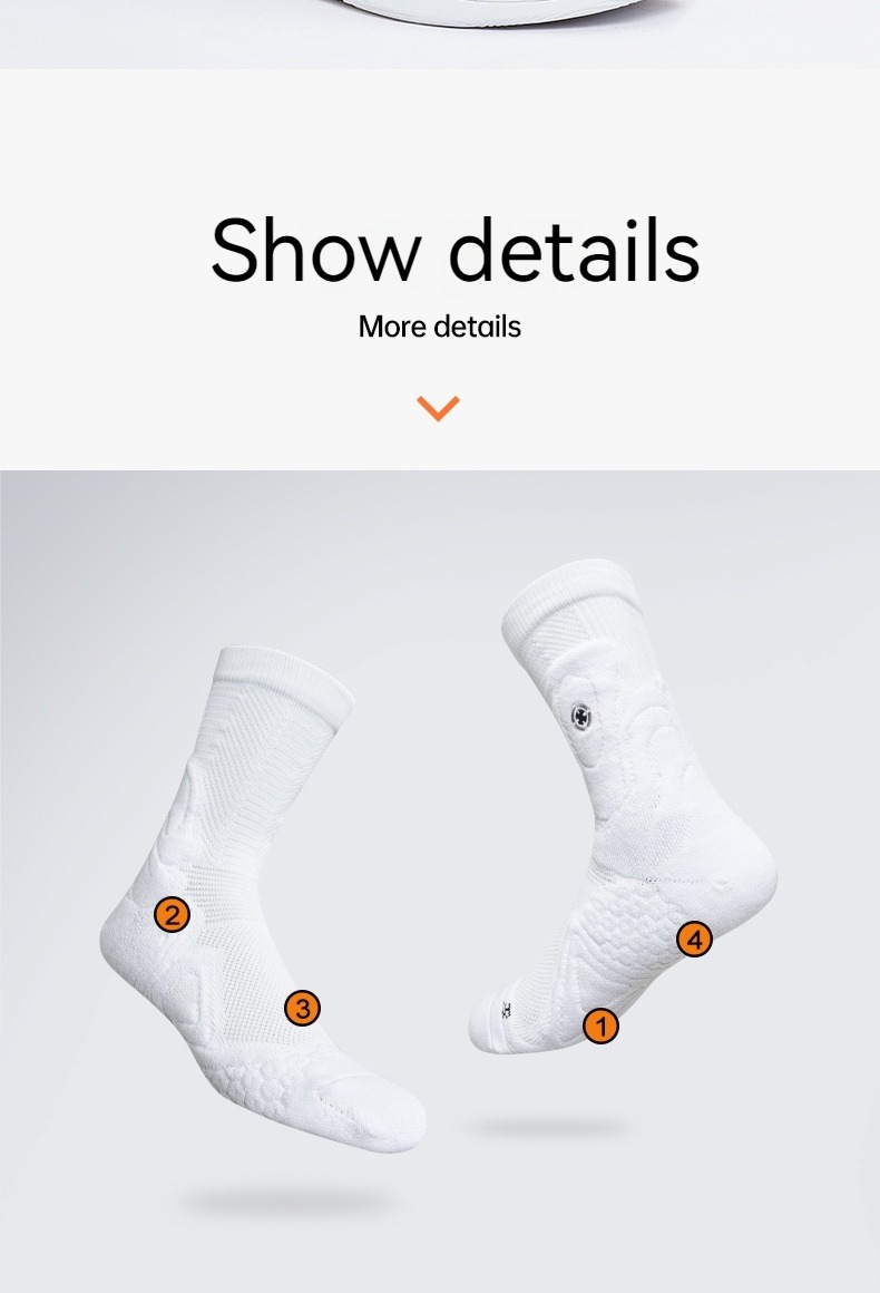 RIGORER Men's Basketball Socks Professional Towel Bottom Non-slip ...
