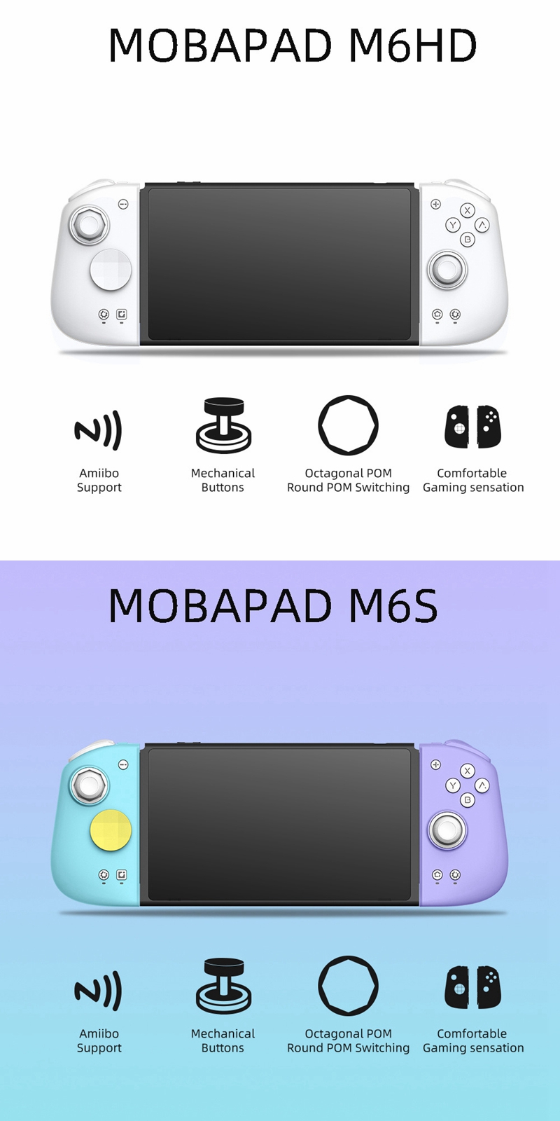 MOBAPAD M6 HD Controller for Nintendo Switch 2/Nintendo Switch OLED MOBAPAD M6S MOBAPAD S1 HD ...