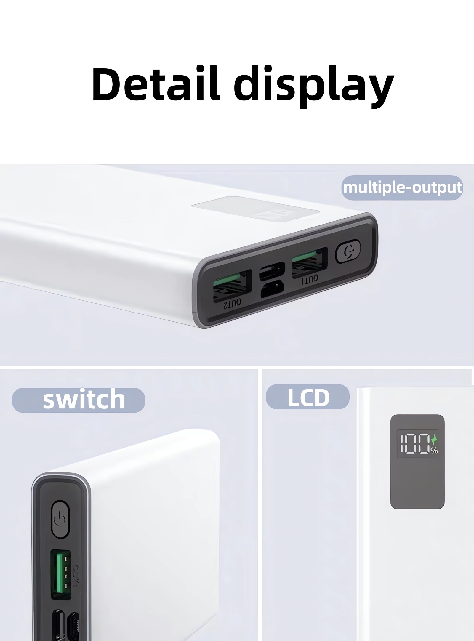 powerbank original 80000 mAH power bank fast charger with led digital ...