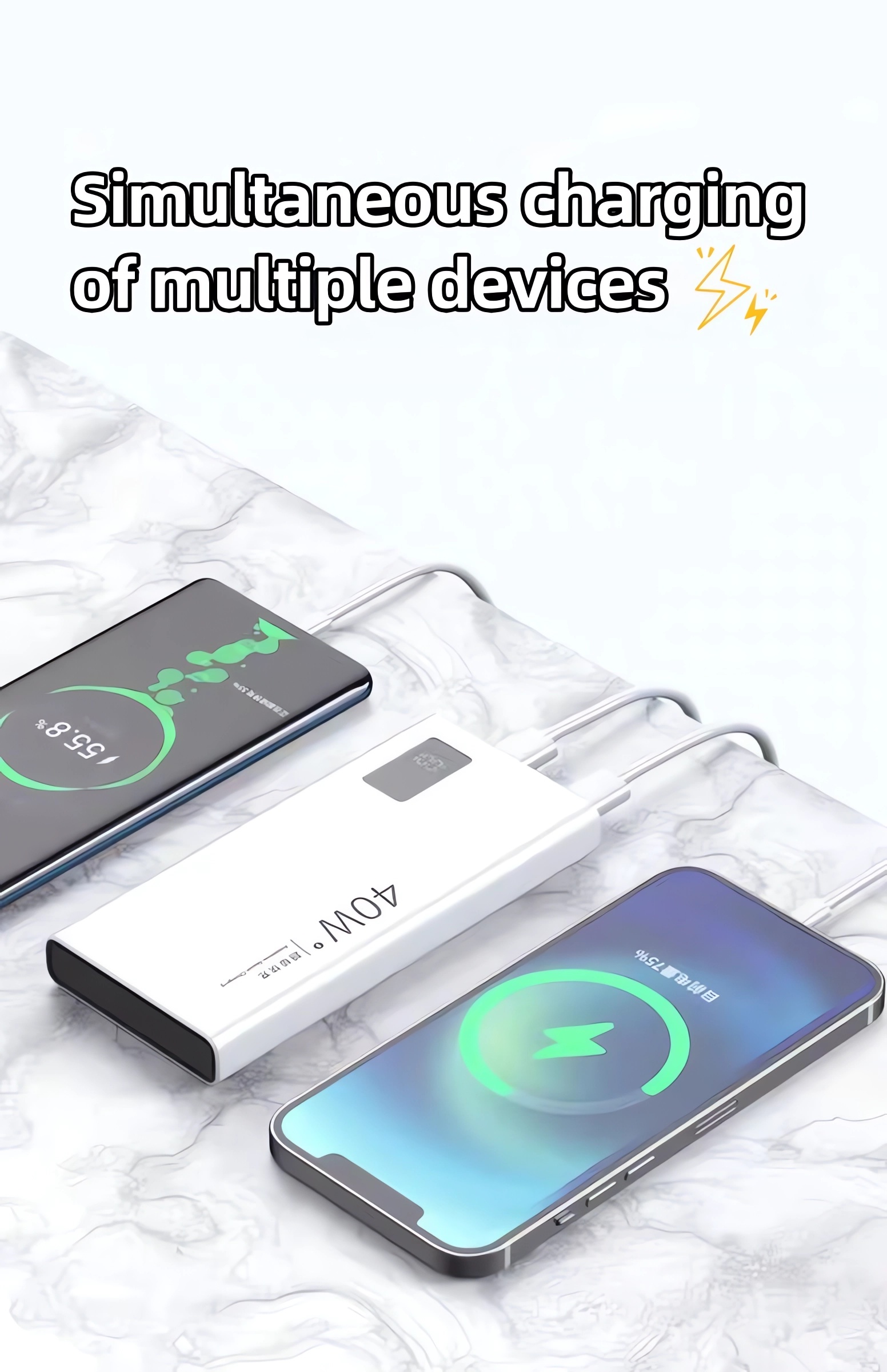 powerbank original 80000 mAH power bank fast charger with led digital ...