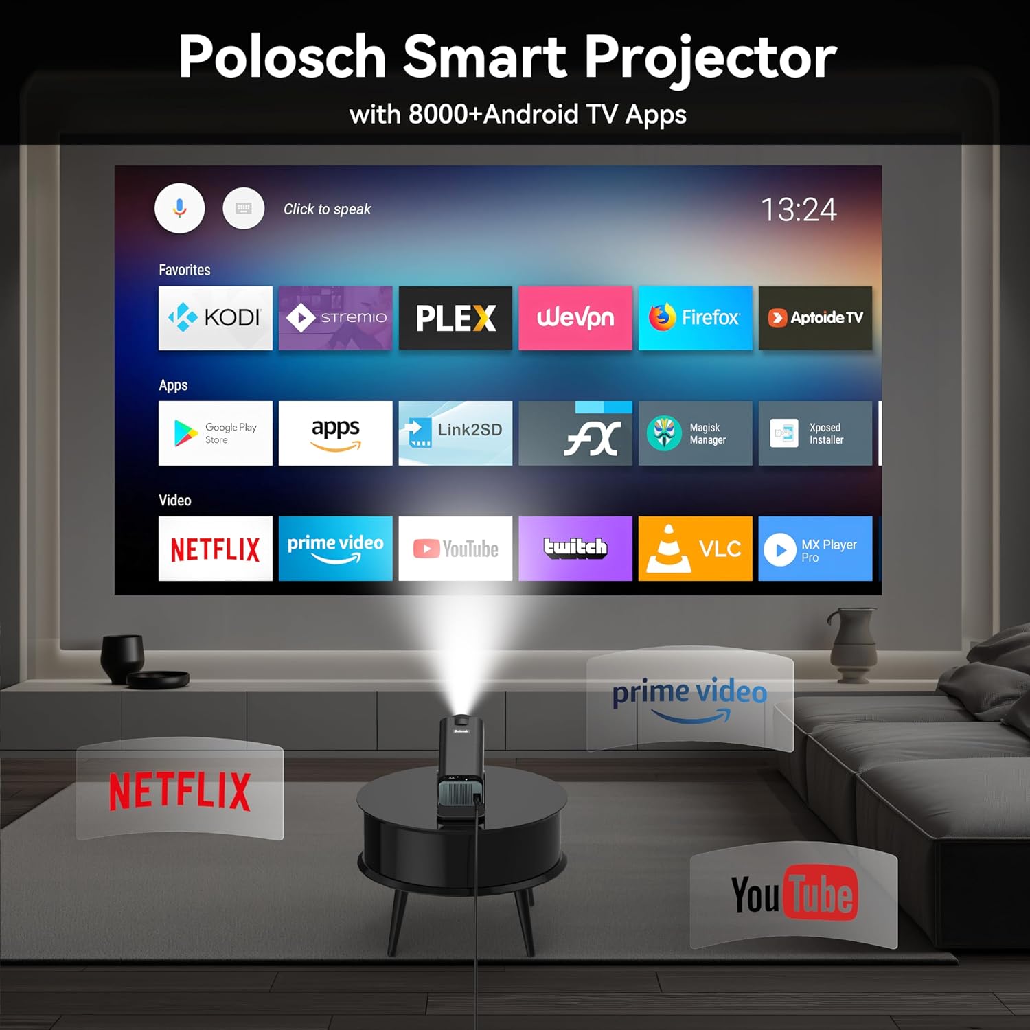 【Free Gifts】HY320 Projector Mini Portable Native 1080P 4K HD Projector ...