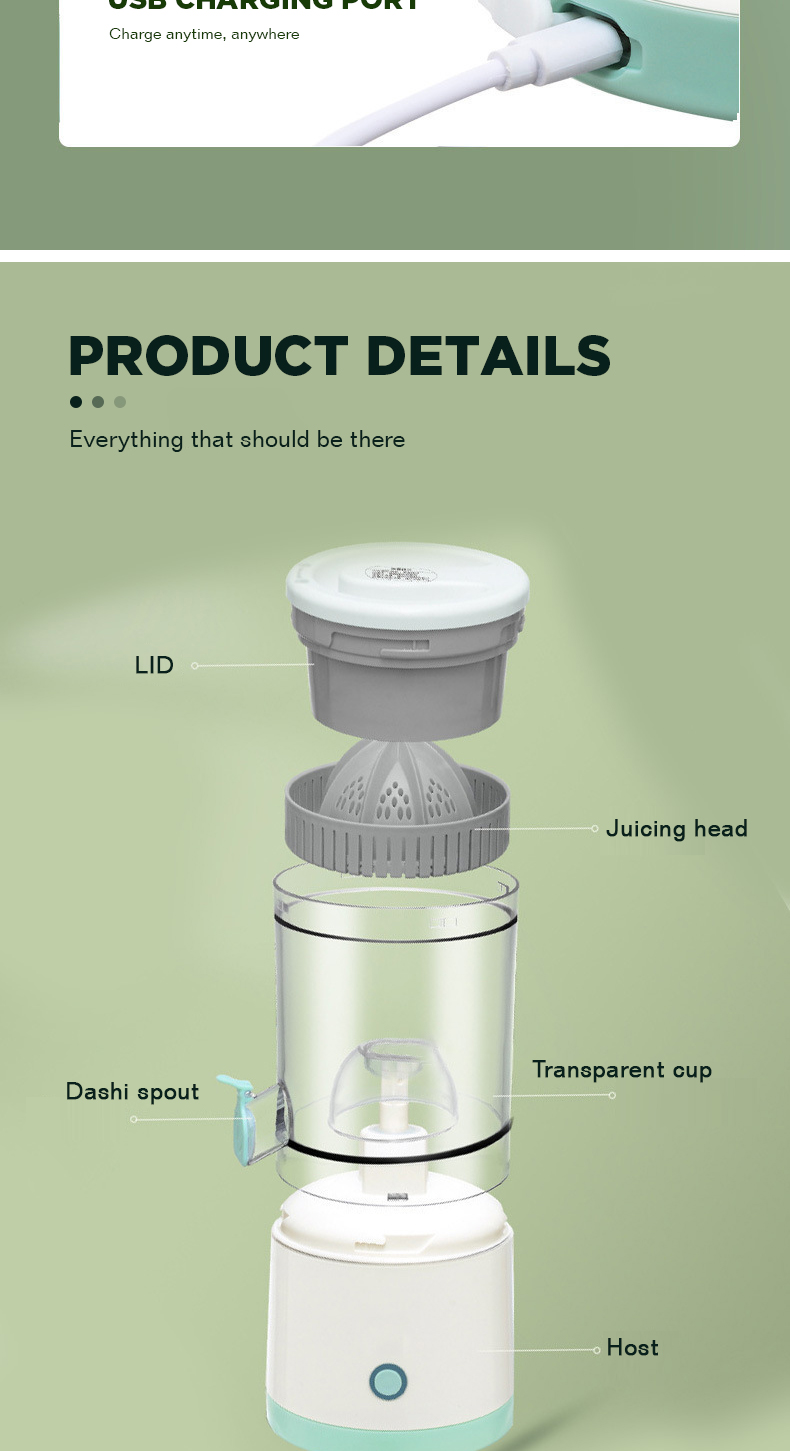Dreepor Portable Electric Wireless Blender For Fruits And Vegetables ...