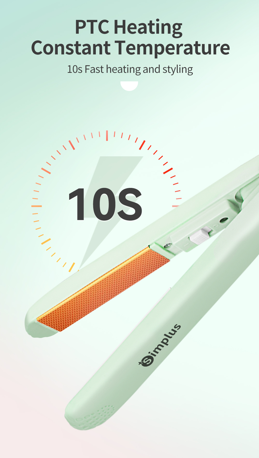 Simplus Mini Hair Straightener And Curler Iron Portable Perfect for All ...