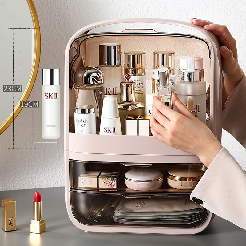 Super Large Makeup Storage Box Cosmetic Storage Box Organizer Portable ...