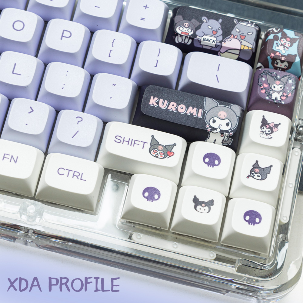 Anime Kuromi keycaps 144Keys/Set PBT MOA Profile PBT Compatible Gateron ...