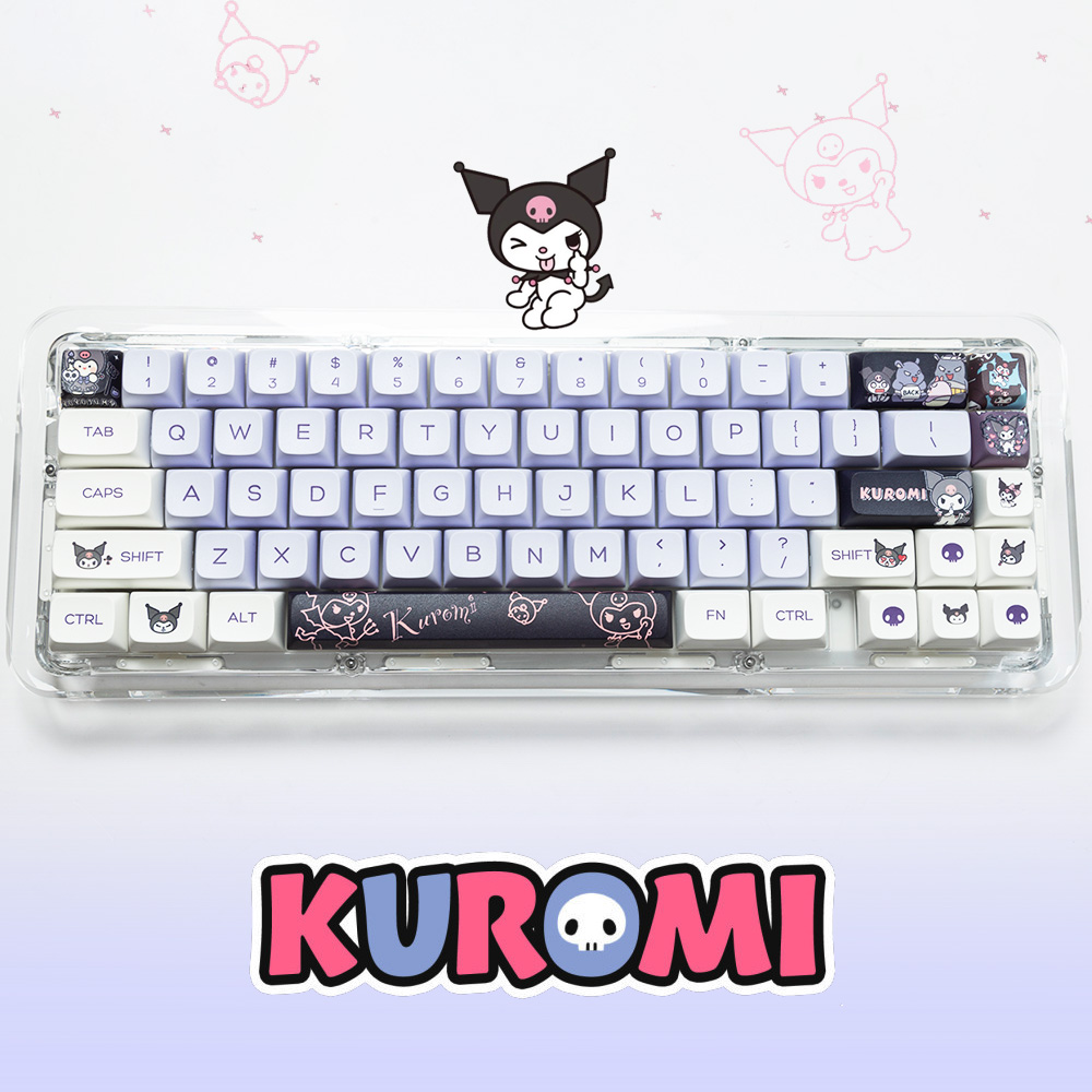 Anime Kuromi keycaps 144Keys/Set PBT MOA Profile PBT Compatible Gateron ...