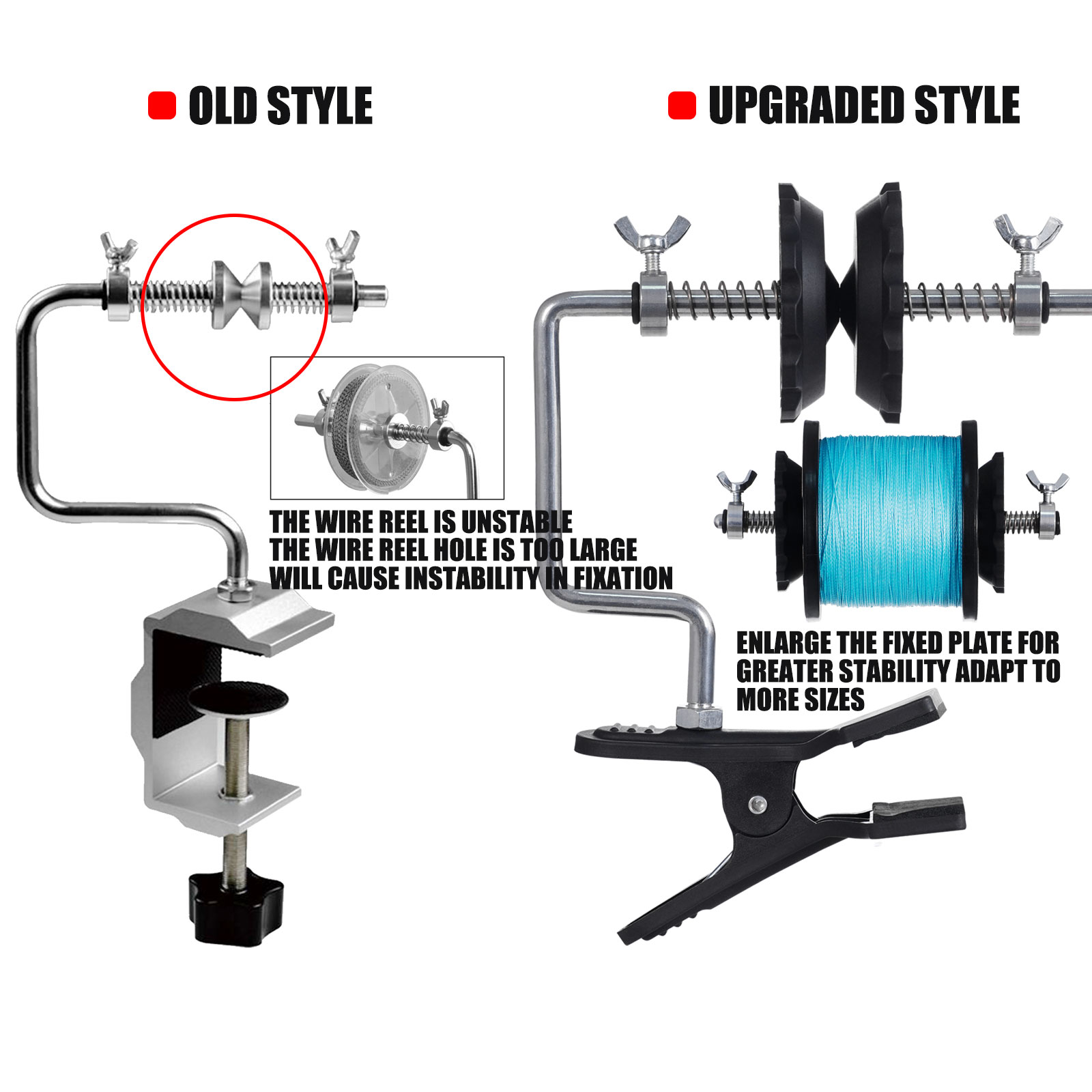 Portable Fishing Line Winder Spooler Machine Spinning Baitcasting Reel ...