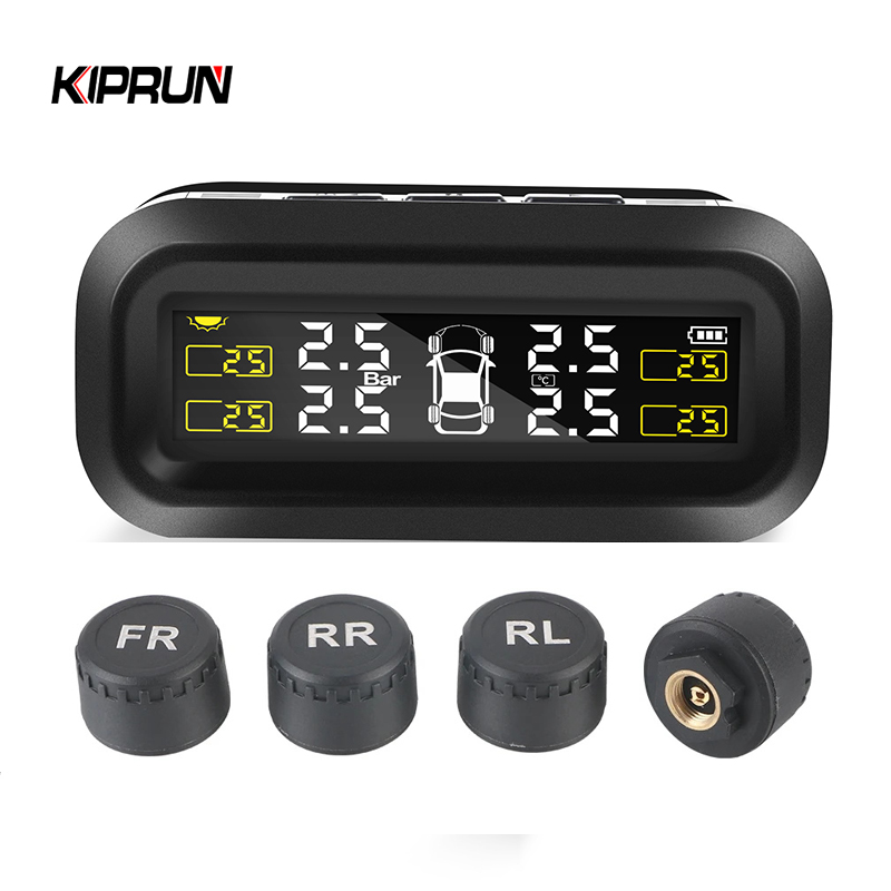 KIPRUN Tire Pressure Monitoring System TPMS, With 4 Waterproof External Sensors, Auto Pressure ...