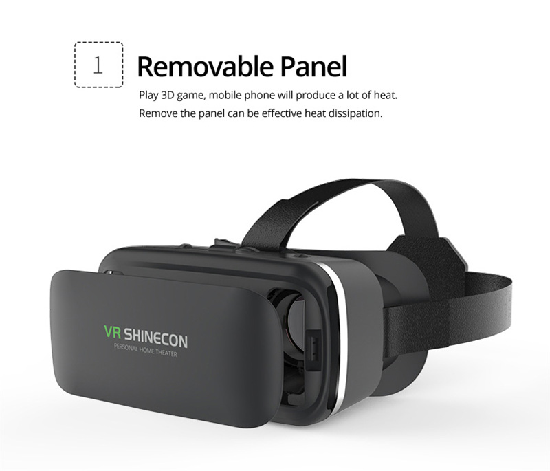 VR Shinecon 6.0 Casque Virtual Reality Glasses 3 D 3d Goggles Headset ...
