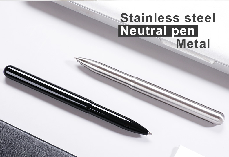 Metal Gel Pen Stainless Steel Metal Pen Holder Heavy Feel Signature Pen ...
