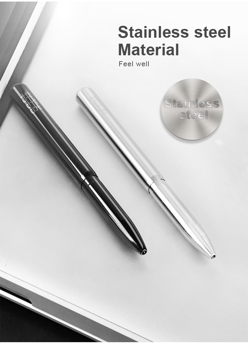 Metal Gel Pen Stainless Steel Metal Pen Holder Heavy Feel Signature Pen ...