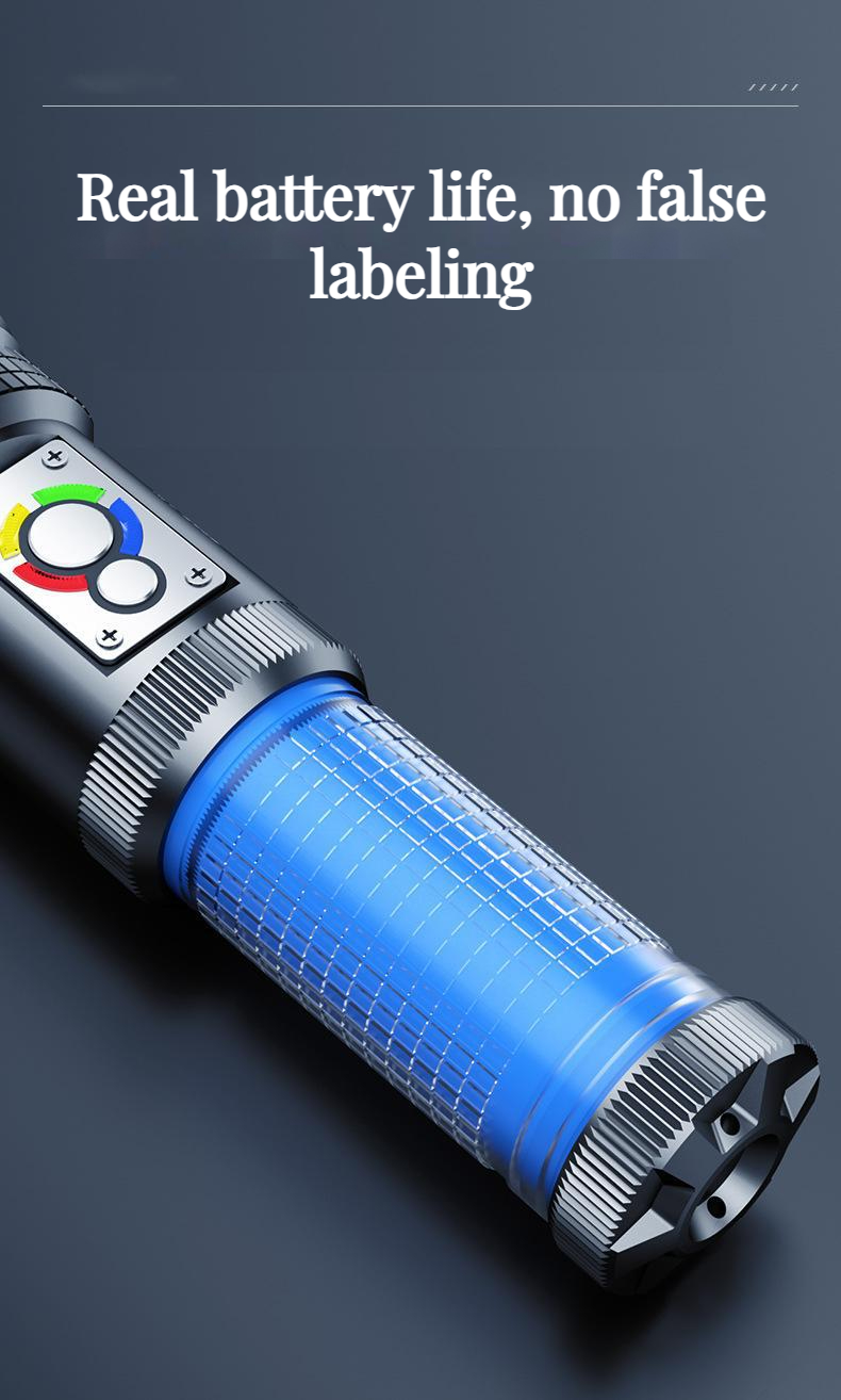 New multifunctional white laser strong light flashlight Type-C ...