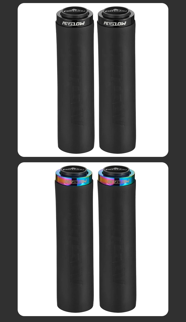 Bicycle Grips Silicone Handle Cover Unilateral Bilateral Lock Soft Non ...