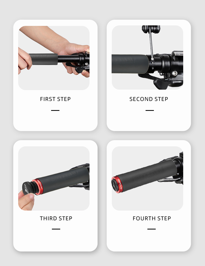 Bicycle Grips Silicone Handle Cover Unilateral Bilateral Lock Soft Non ...