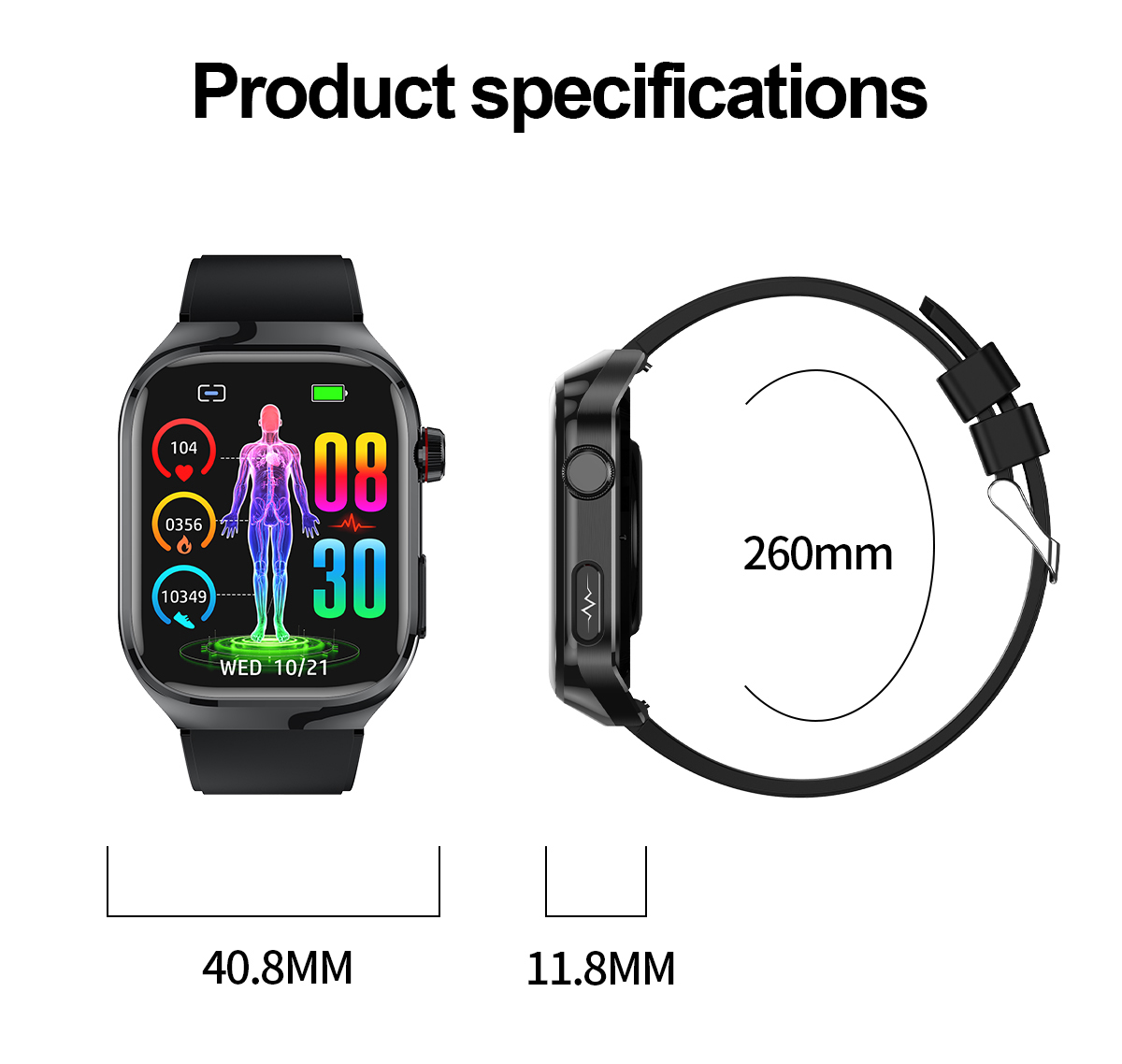 New TK16 Smartwatch Micro Examination Bluetooth Call ECG Body Fat ...