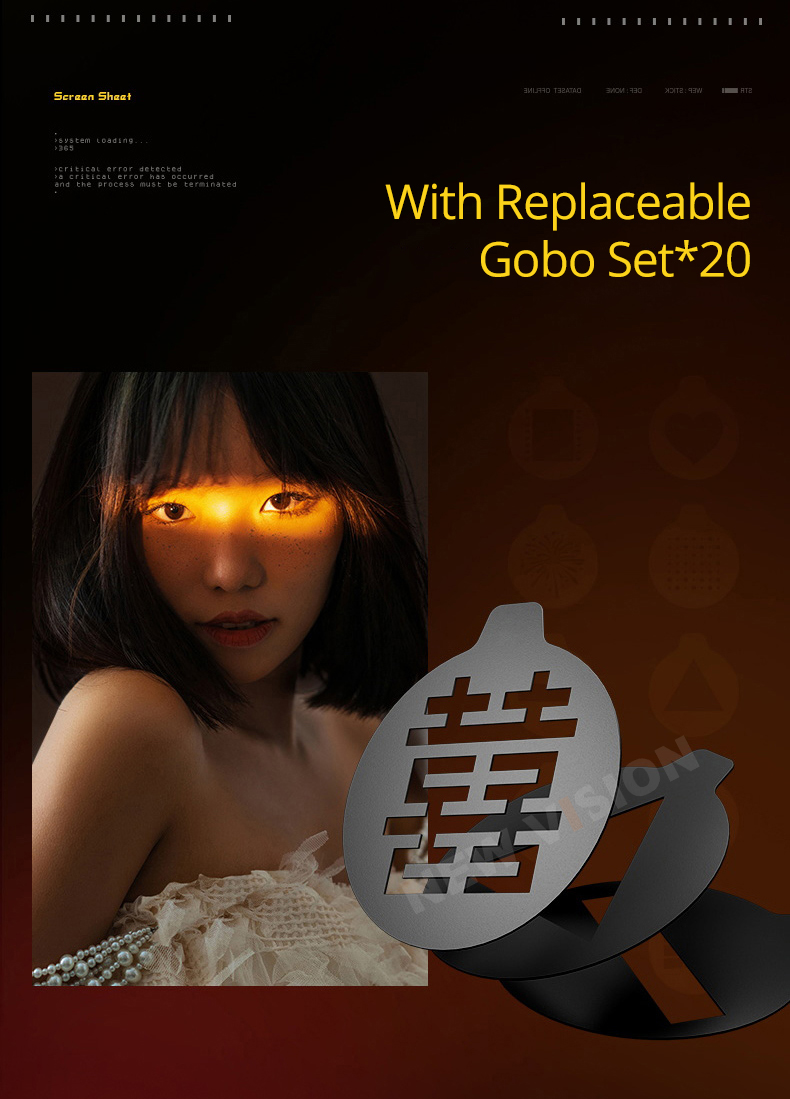 SIDANDE 10W Flashlight Four Color Projection Light Built-in 8400mAh ...