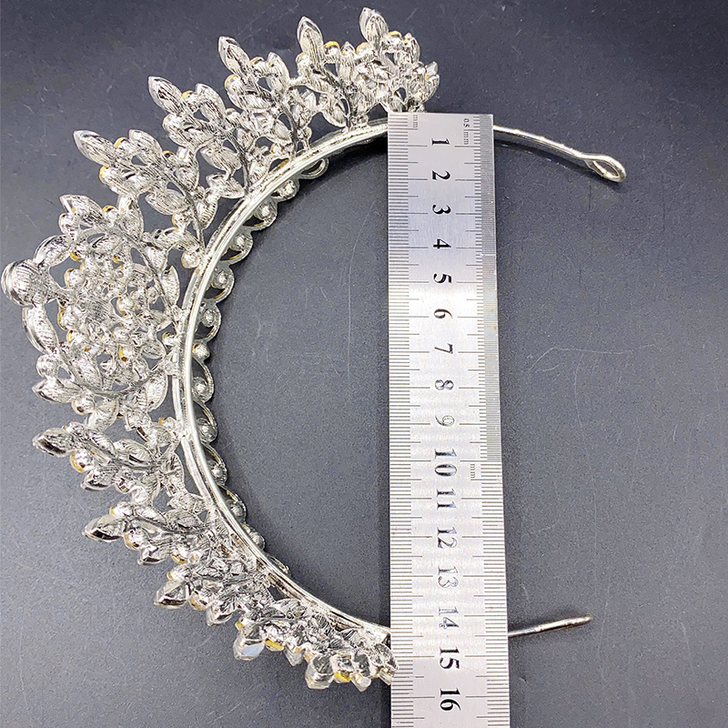 Levery 2024 New Big Crown Tiara Rhinestone Wedding Pageant Prom ...