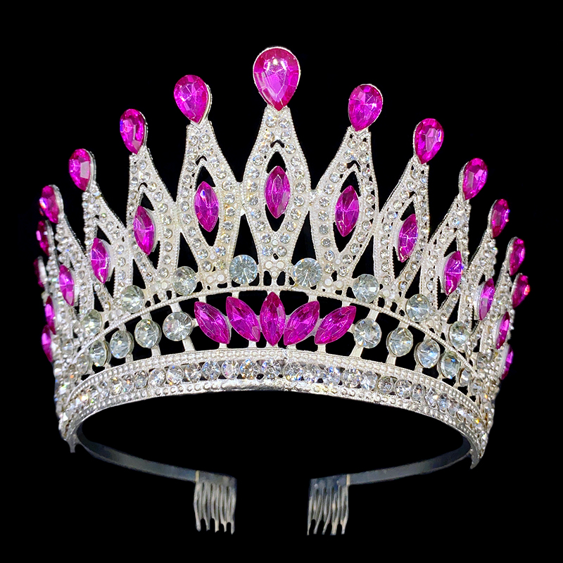 2024 Levery New Big Crystal Crown For Women Wedding Luxury Miss World ...