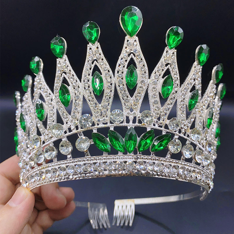 2024 Levery New Big Crystal Crown For Women Wedding Luxury Miss World ...