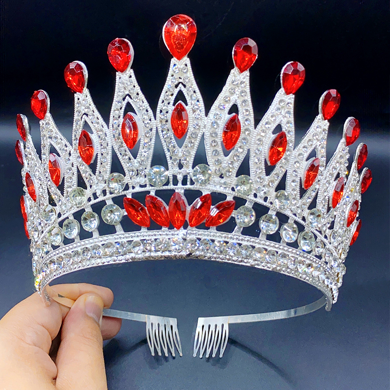 2024 Levery New Big Crystal Crown For Women Wedding Luxury Miss World ...