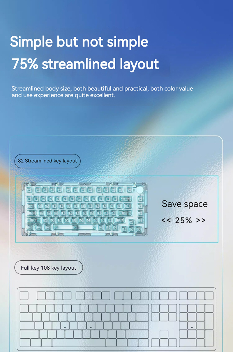 Akko MonsGeek ICE 75 Mechanical Keyboard Multi Modes RGB Backlit ...