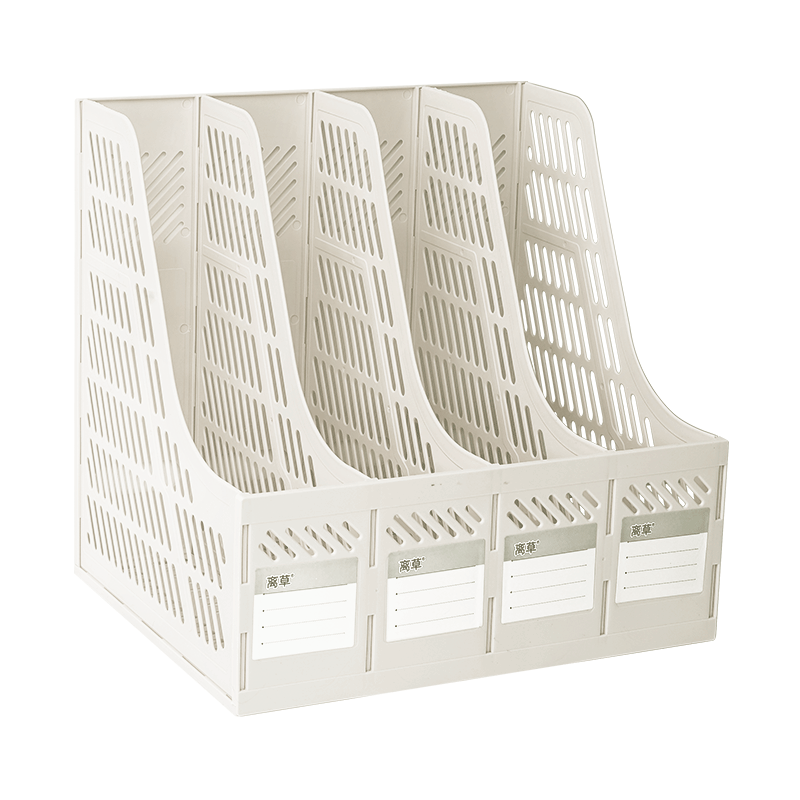 4 Column File Data Storage Rack Pp Material Multi Functional Books Pencil Sundries Storage Rack