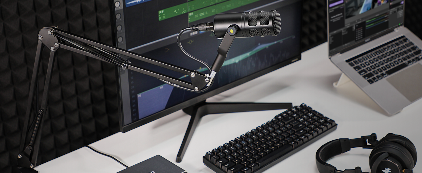 Maono PD100S Professional Podcast Dynamic Microphone Podcast Mic ...