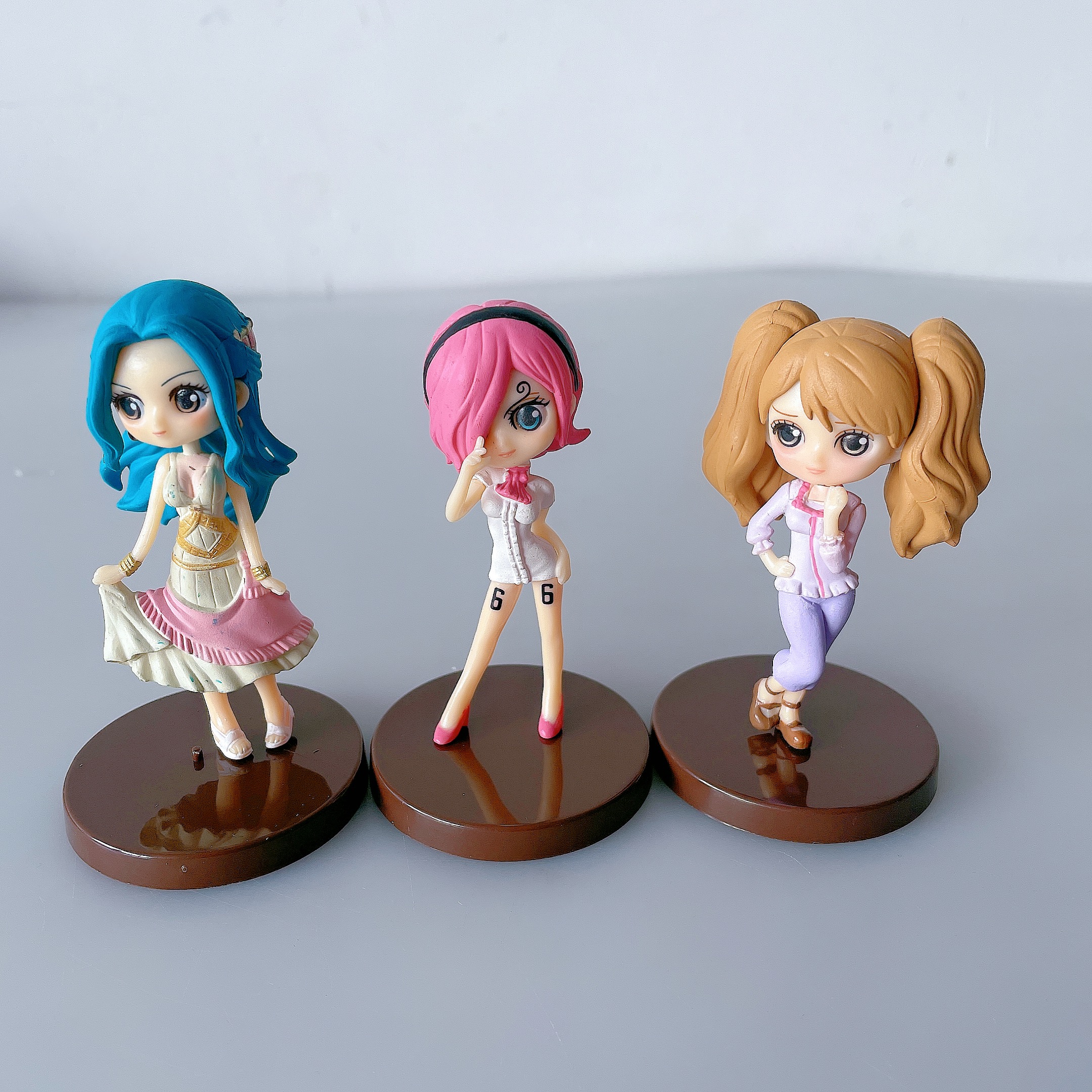 3Pcs/Set 7cm One Piece Anime Figures Princess Vivi Pvc Action Figurine ...