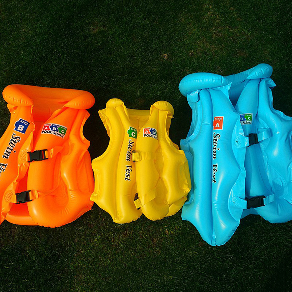 Children's Swimming Safety Vest Children's Kids Inflatable Safety Swim ...