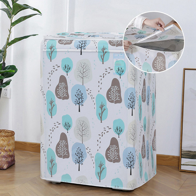 Washing Machine Dust Protection Cover PEVA Printed Thickened Waterproof ...