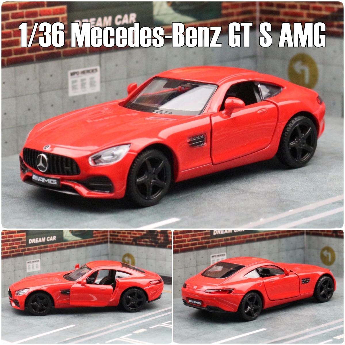 RMZ CITY 1:36 Mercedes-Benz GTS AMG Simulation Die Cast Car Models ...