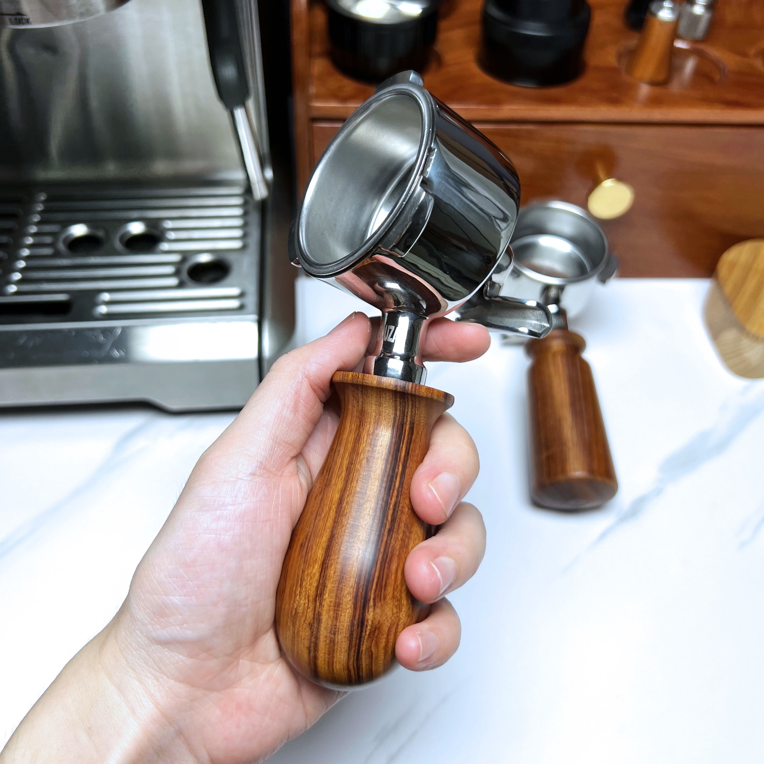 NEOUZA M10 M12 Portafilter Rosewood Handle Espresso Coffee Machine ...