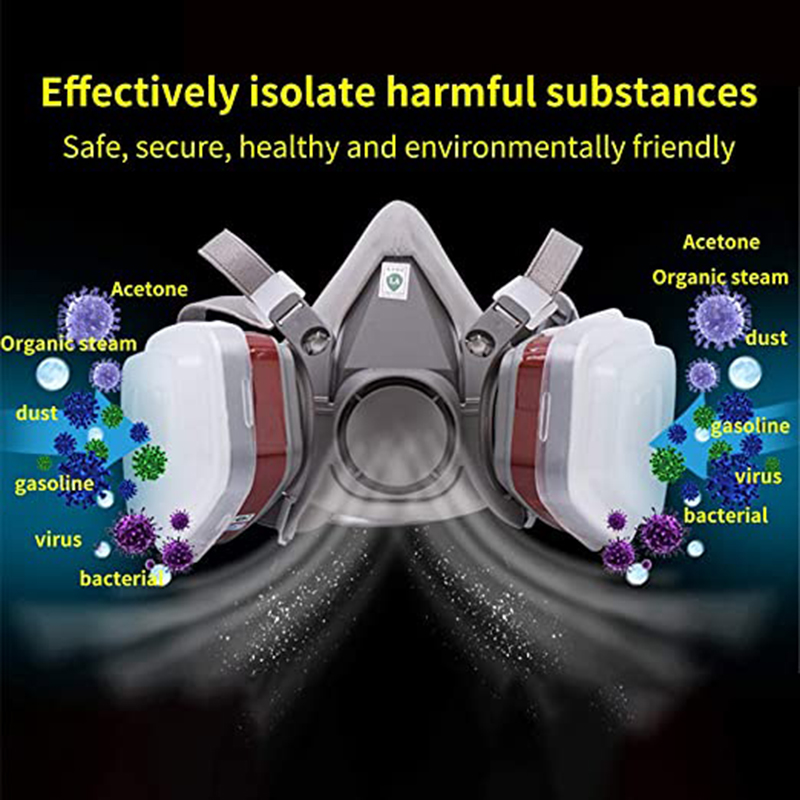 Reusable Respirator 3M Mask 6200 Gas Mask Half Face Safety Respirator ...
