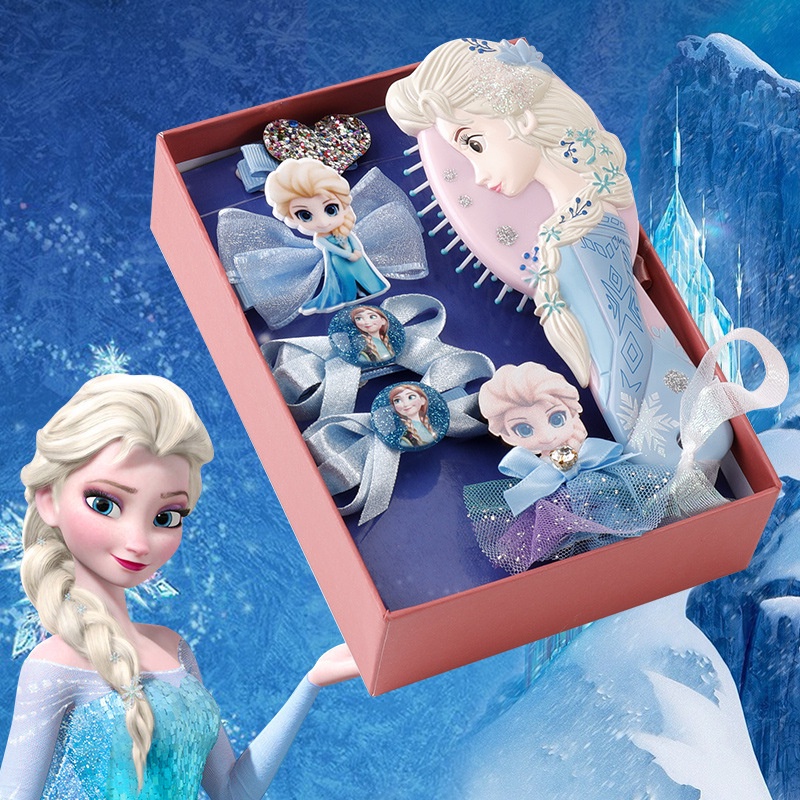 Frozen Princess Elsa Gift Box Baby Girls Hair Accessories 6 Pieces Set ...