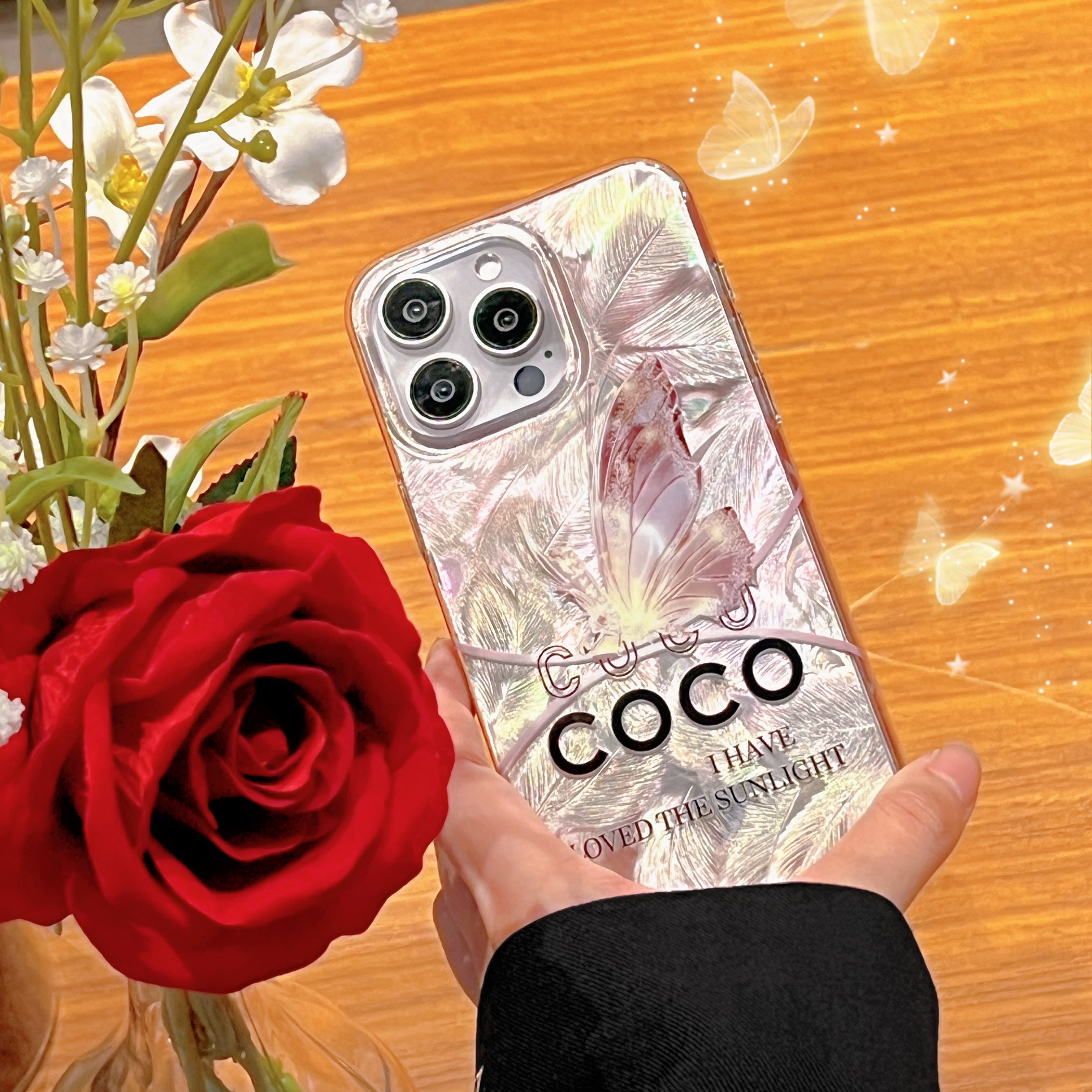 Luxurious gold wire CoCo Camellia phone cases for iphone 15 Pro Max 14 ...